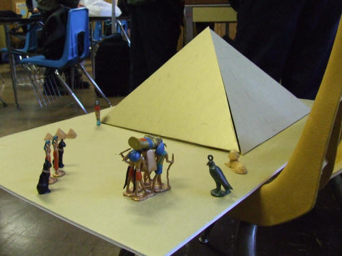Our Lady of Lourdes School students build pyramids